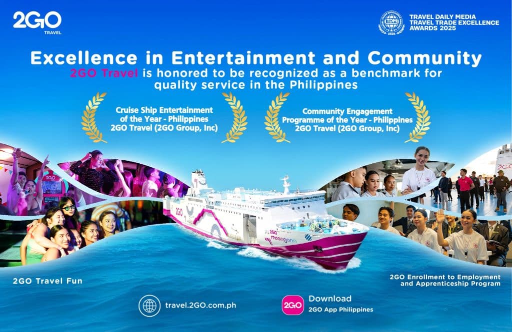 2GO Travel Wins Two Awards from International Body - 2GO Group, Inc.